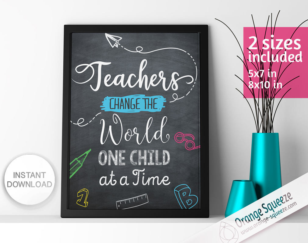 Teacher Gifts, Teacher's Day Gift, Quotes Wall Art, Instant Download ...
