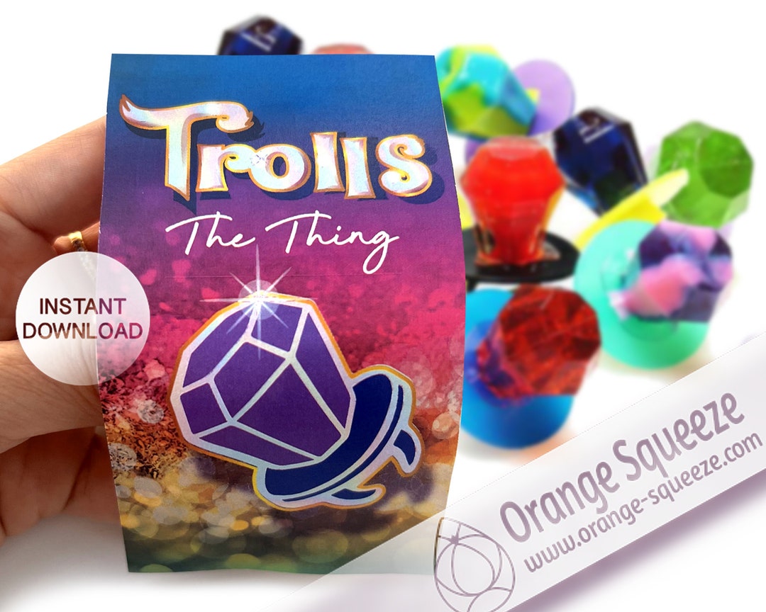 INSTANT DOWNLOAD, Trolls Candy Label, the Thing, Treat Bag Toppers ...