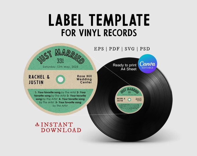 Personalised Vinyl Record Topper - Etsy