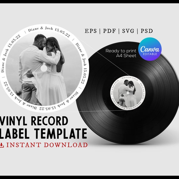 Vinyl Record Label - Etsy