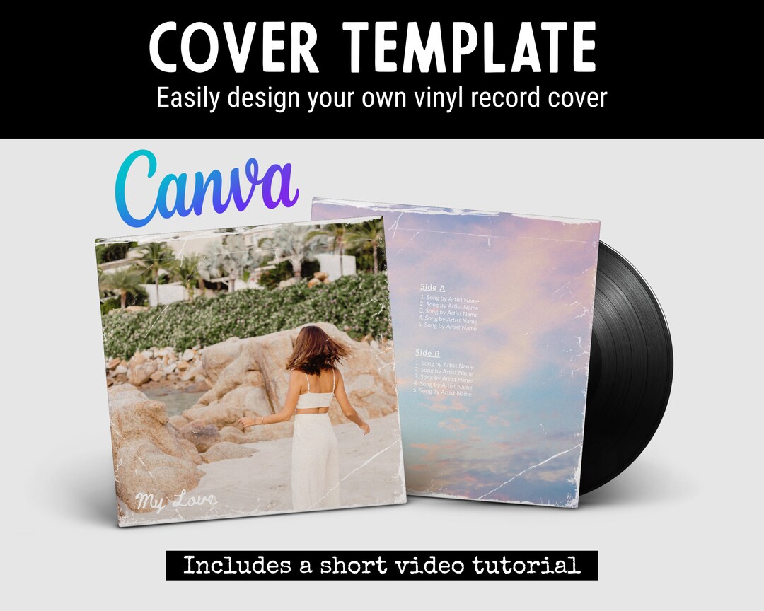 Vintage Vinyl Record Template to Make a Custom Photo Record Cover ...