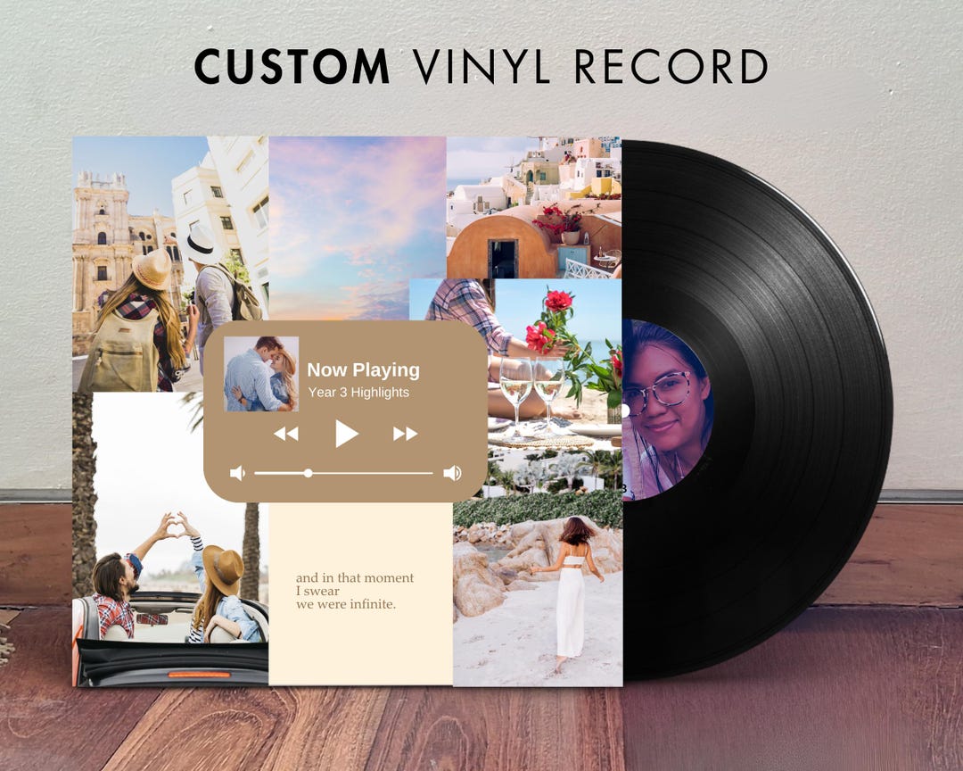 Personalized Vinyl Record With a Photo Collage Cover, Make a Custom ...