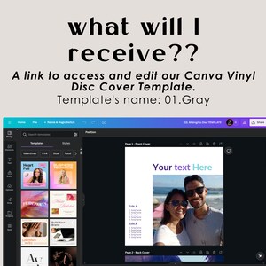 70s Vinyl Record Template to Make a Retro Custom Vinyl Cover & Labels With Photos for a 12-inch ...