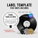 Vintage Vinyl Record Label Template for Wedding Guestbook Alternative ...