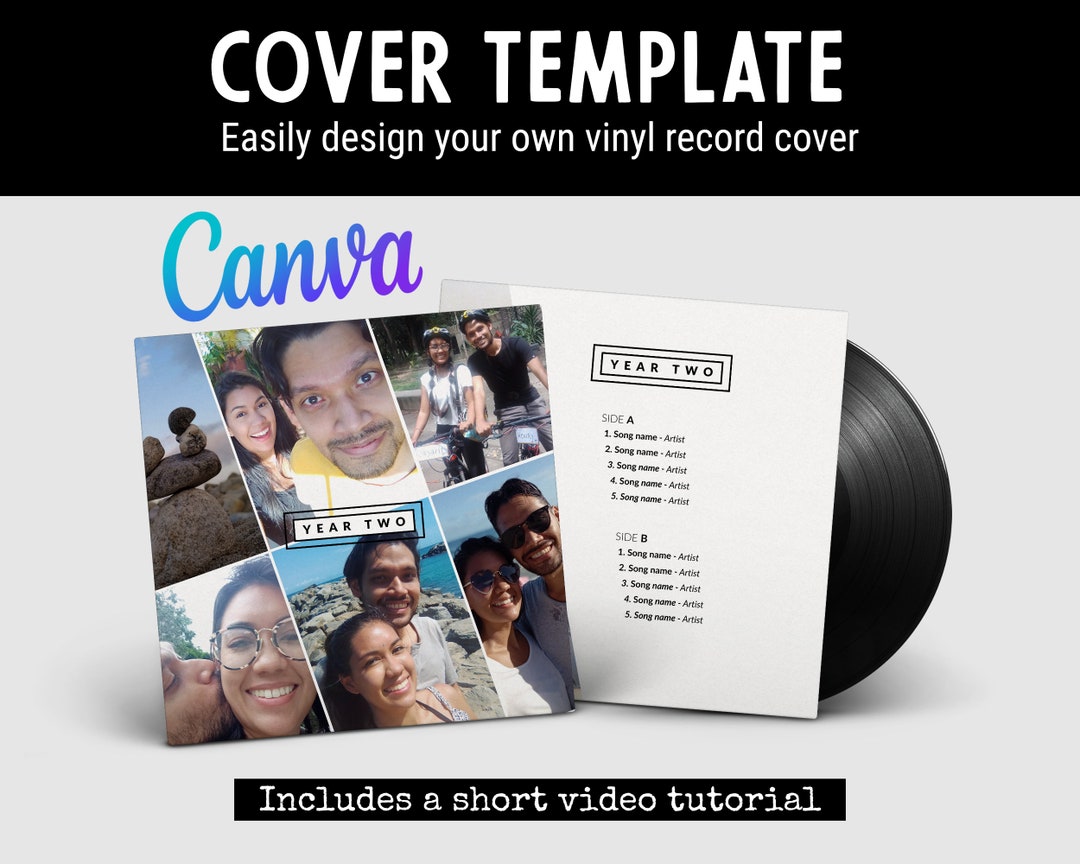 Photo Collage Template to Make Your Custom Vinyl Record, Cover ...