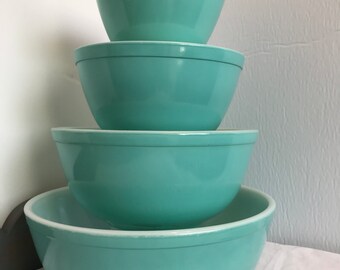 Turquoise Pyrex | Etsy