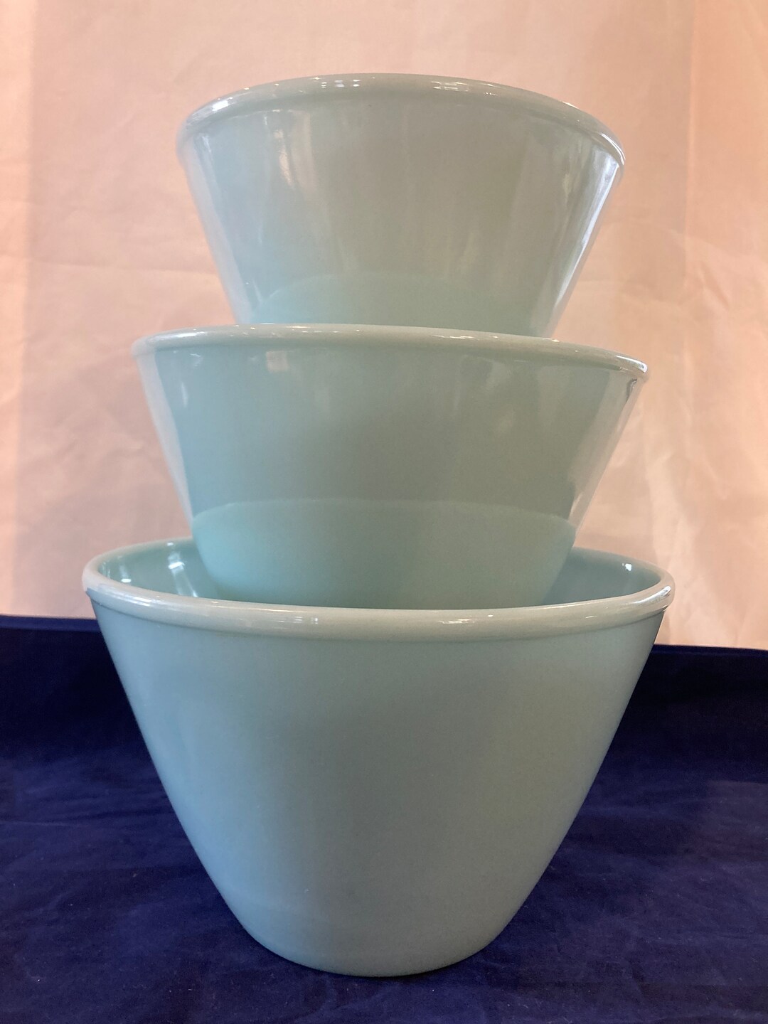 Set of 3 Fire King Turquoise Blue Splash Proof Mixing Bowls - Etsy