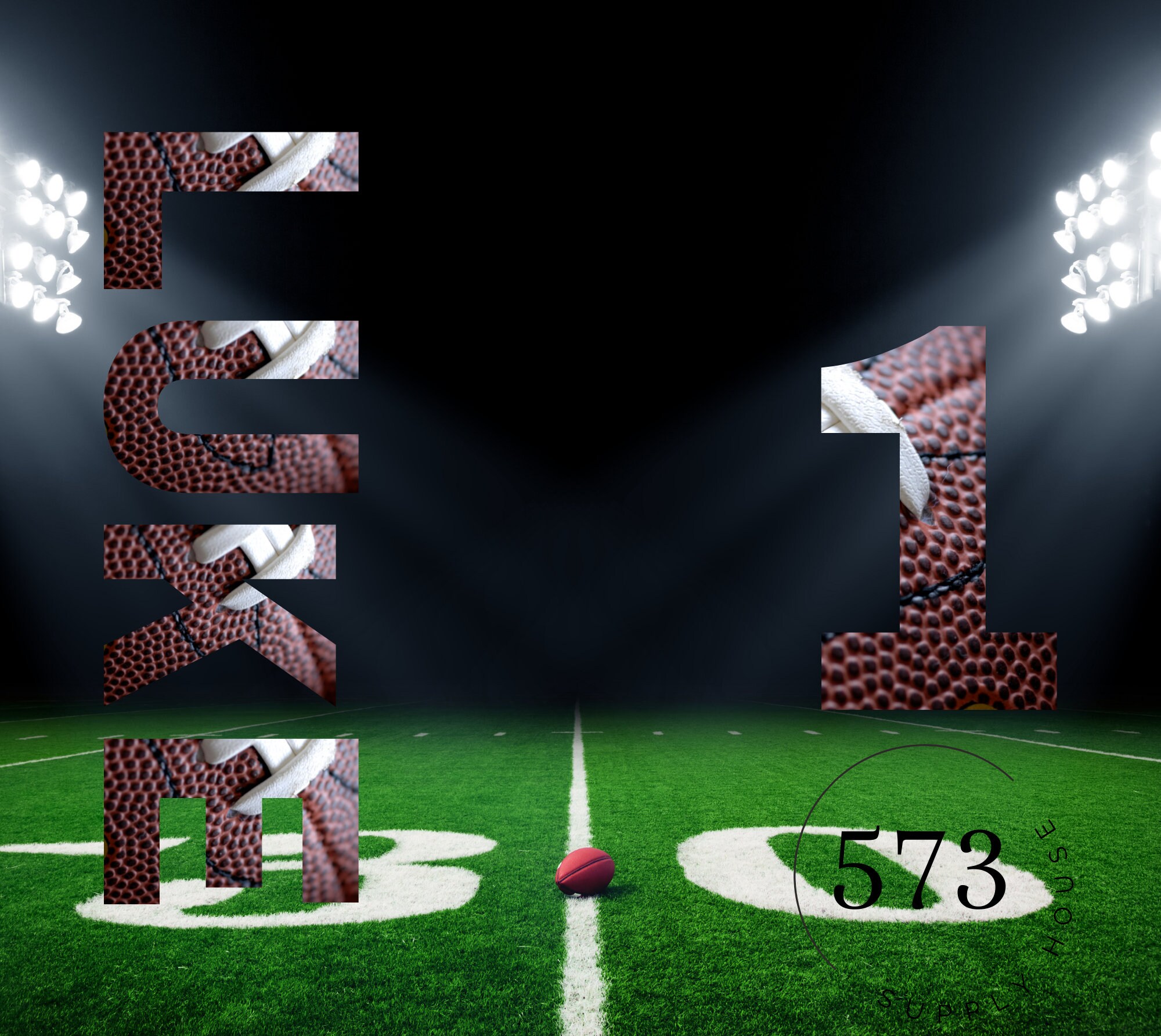 Custom Football Name Design for Tumbler and Any Other Square - Etsy