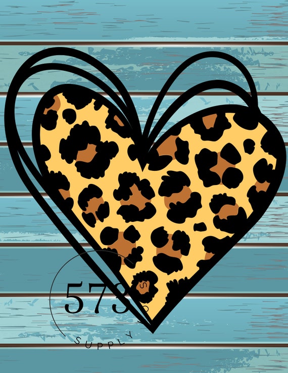 Leopard Heart PNG Leopard Heart Leopard Heart Digital | Etsy