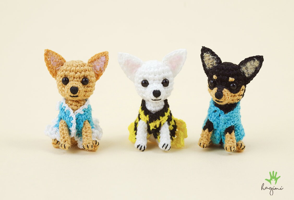 Toys & Games Toys Crocheted Puppy Amigurumi Miniature Puppy Mini dog ...