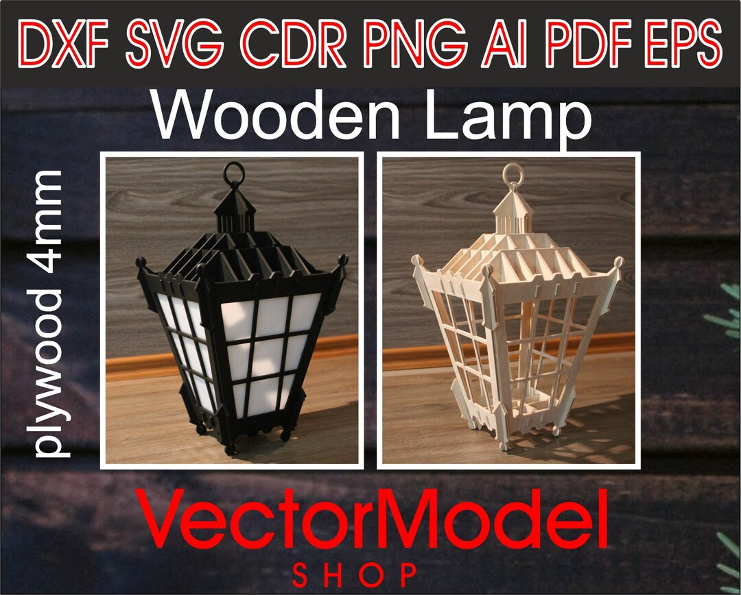 Flashlight Lamp Decor New Year Wooden Laser Svg Cut CNC File - Etsy