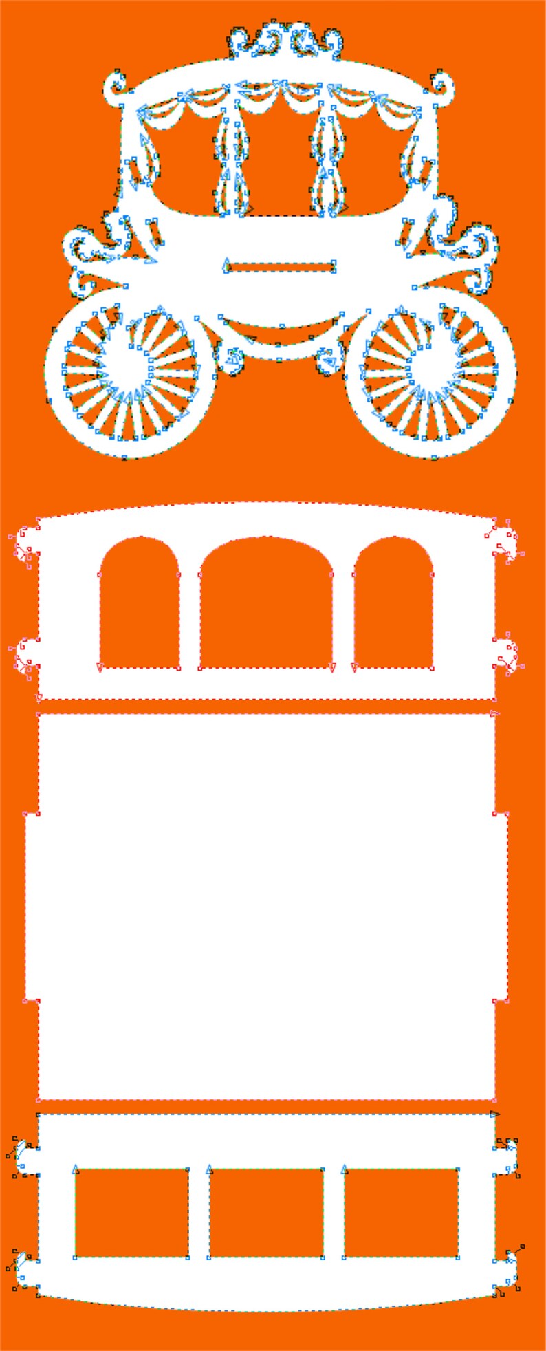 Wooden Gift or Flower Coach Box SVG DXF Cutting Files Template - Etsy