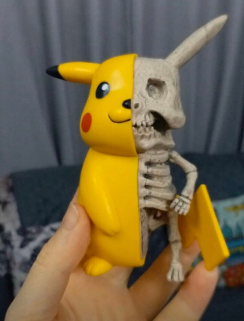 Skull Pikachu Pokémon Figurine Toy - Etsy