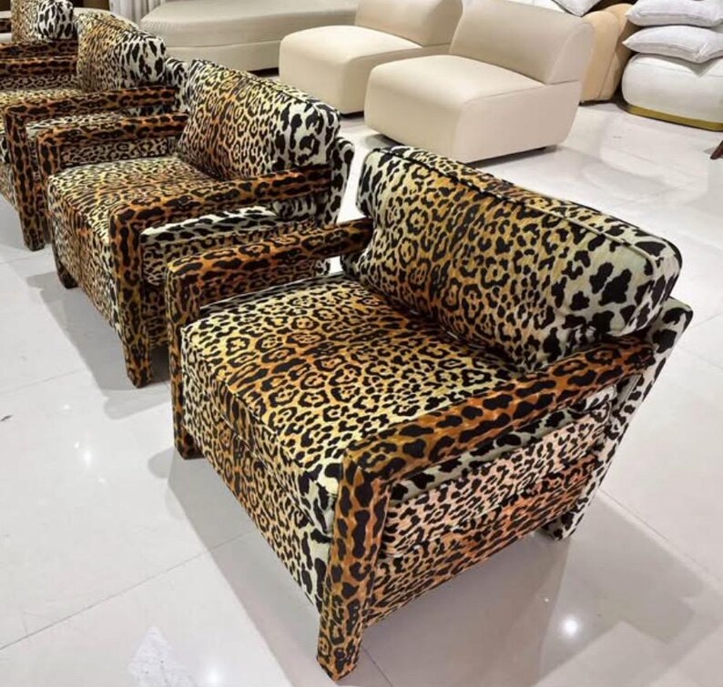 Custom Made Leopard Print Parson Chairs **FREE SHIPPING** - Etsy