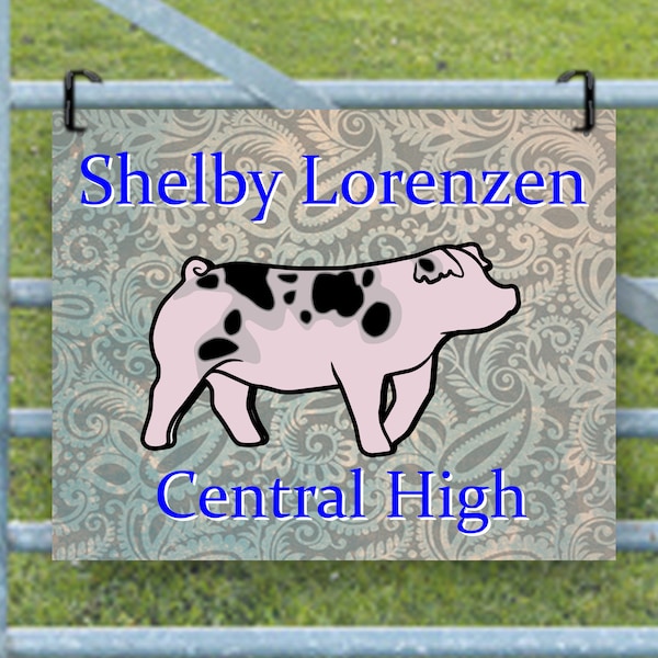 Show Pig Sign - Etsy