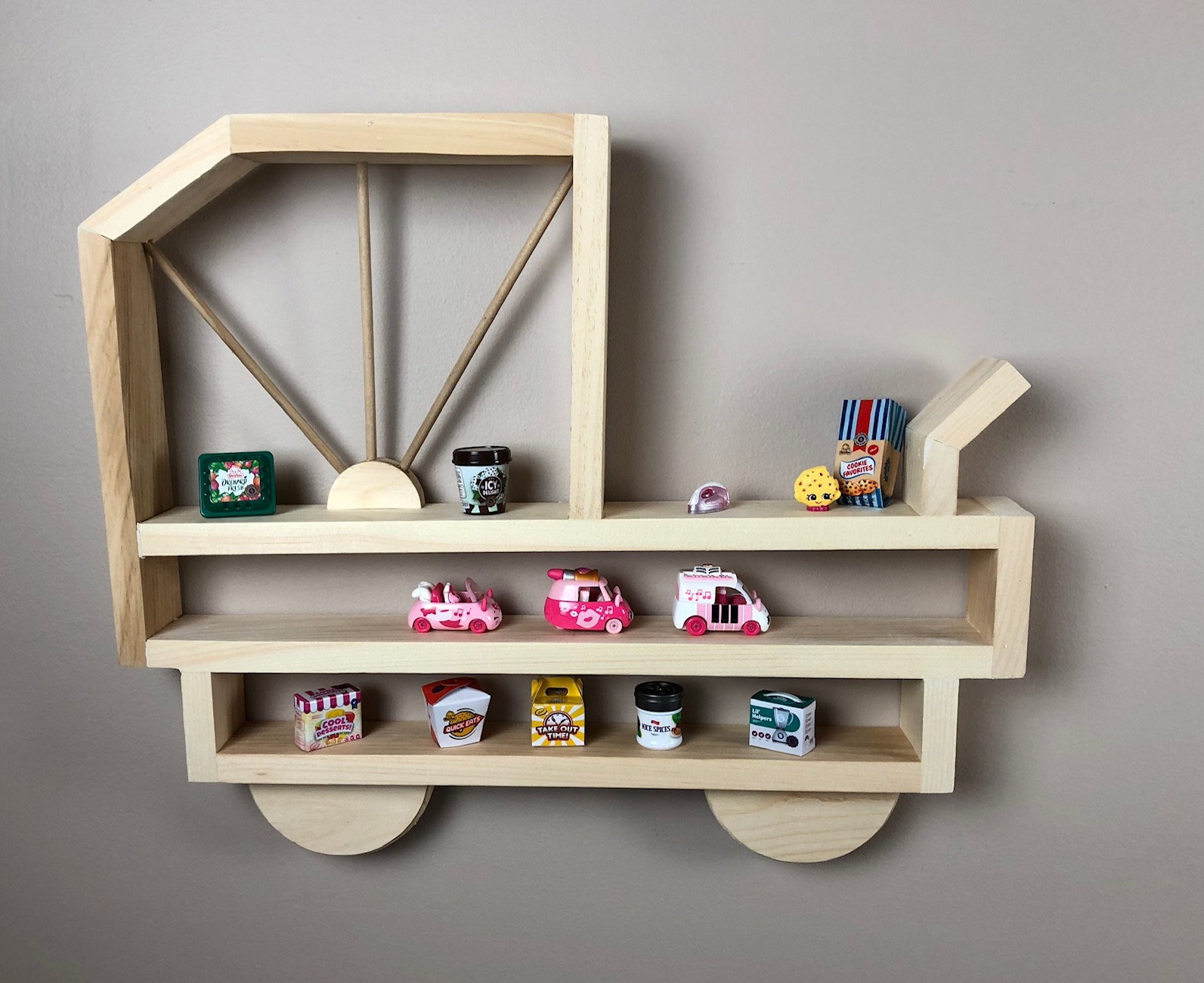 Baby Carriage Shaped Toy Shelf to display your little ones SHOPKINS and ...