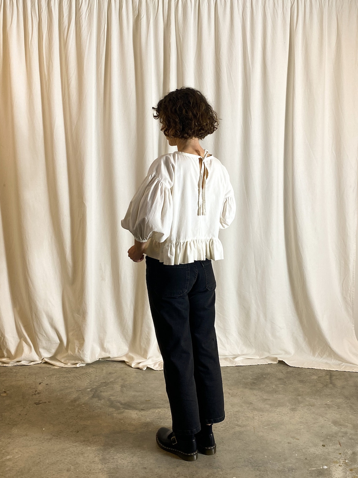 Poofy Sleeve Peplum Top Sewing Pattern | Etsy New Zealand