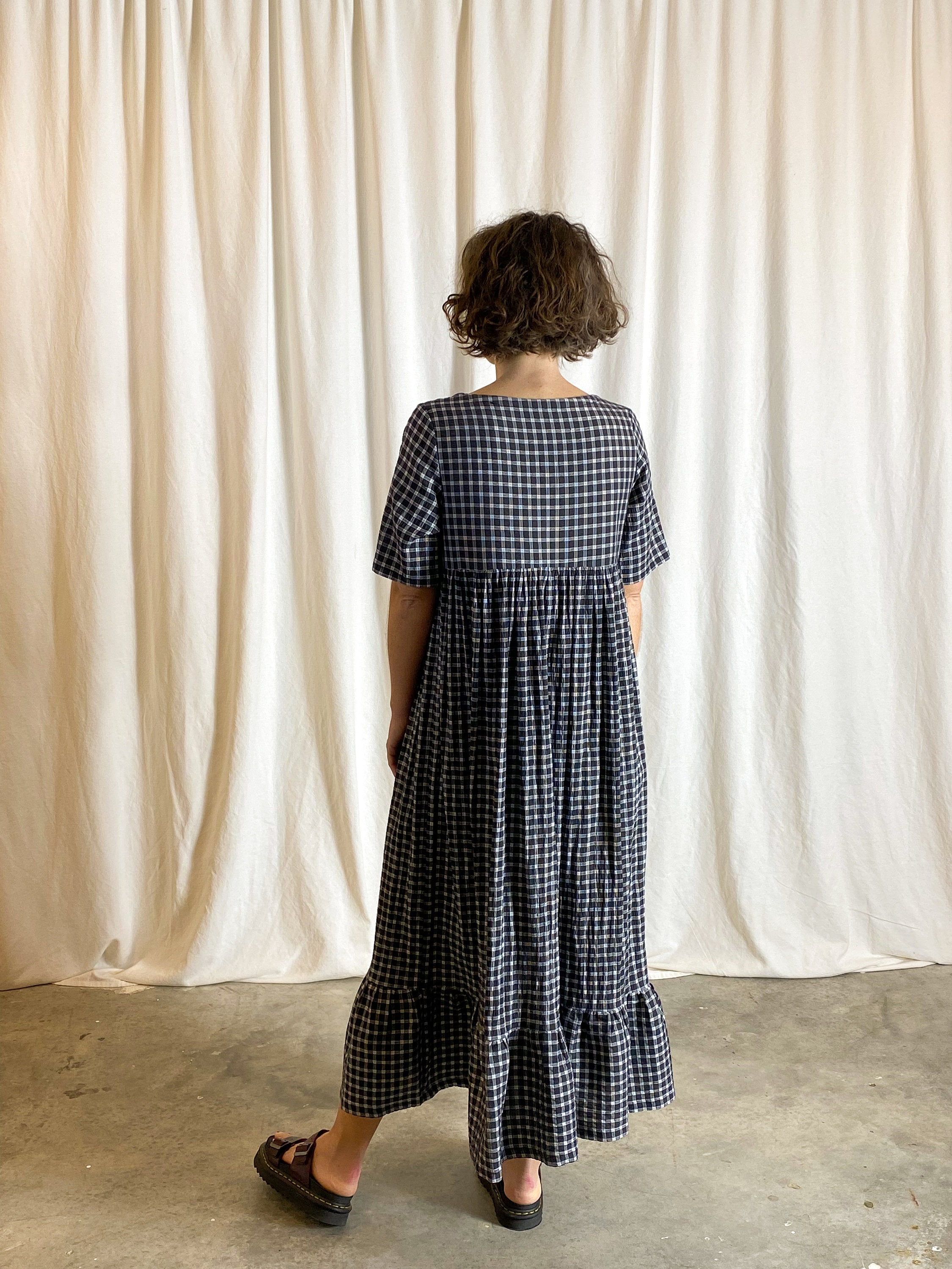 High Waist Ruffle Hem Maxi Dress Sewing Pattern | Etsy UK