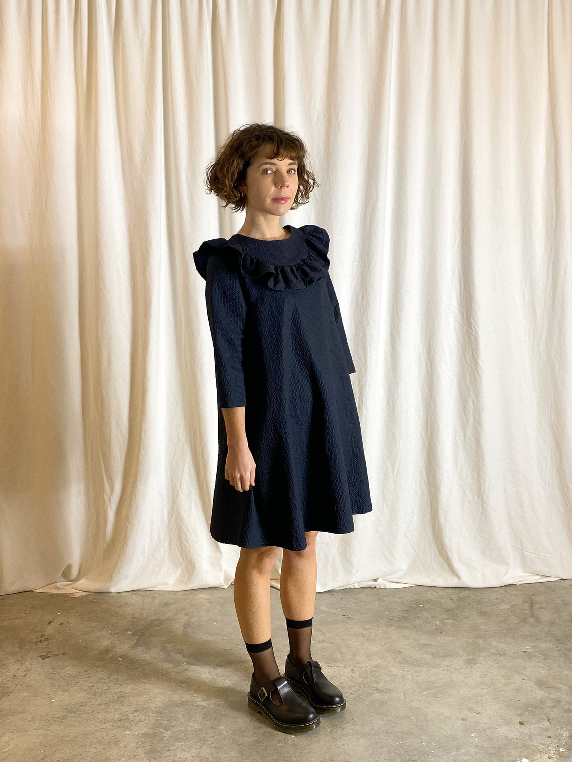 Ruffle Collar Dress / Top Sewing Pattern - Etsy UK