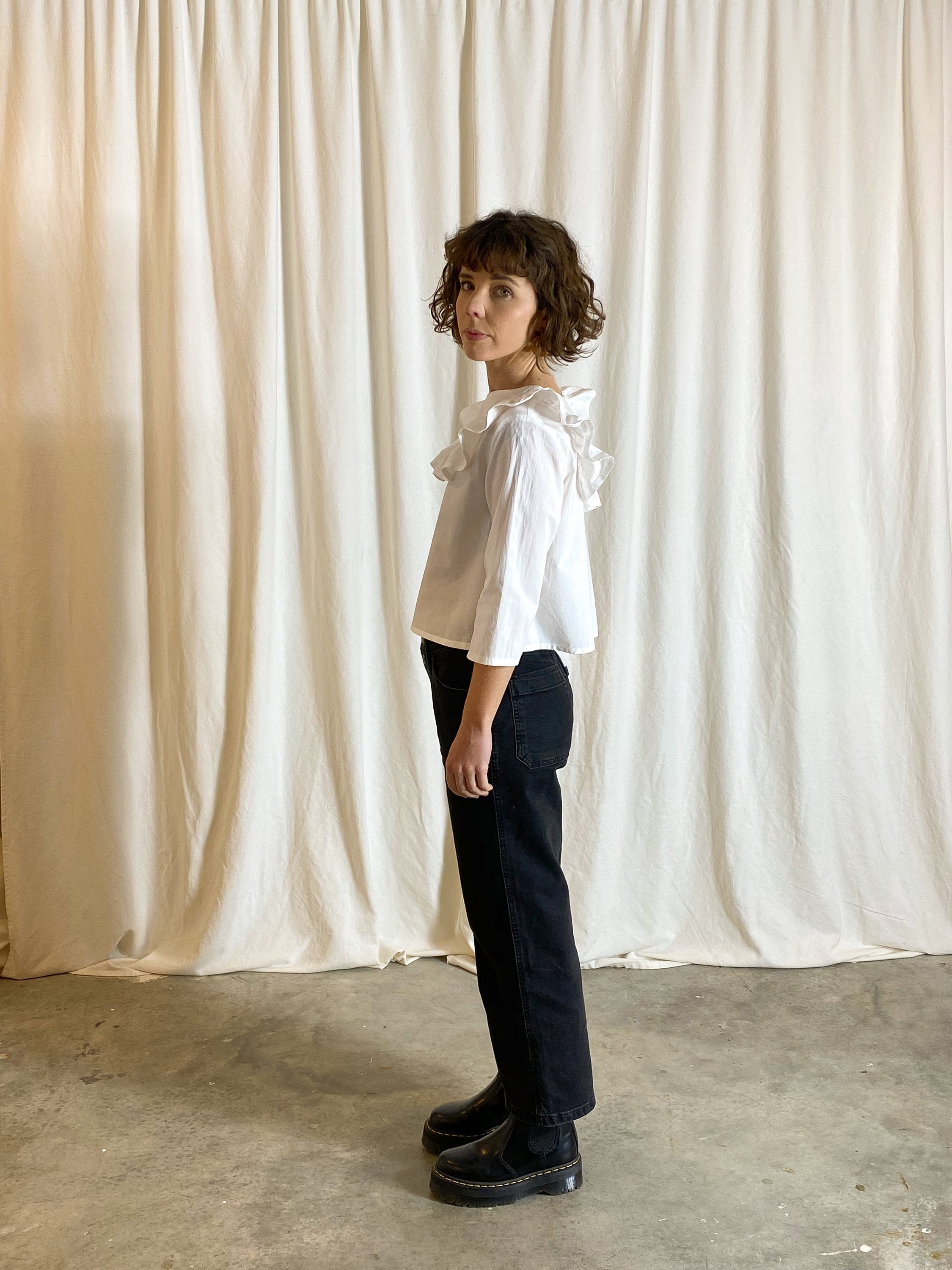 Ruffle Collar Dress / Top Sewing Pattern - Etsy UK