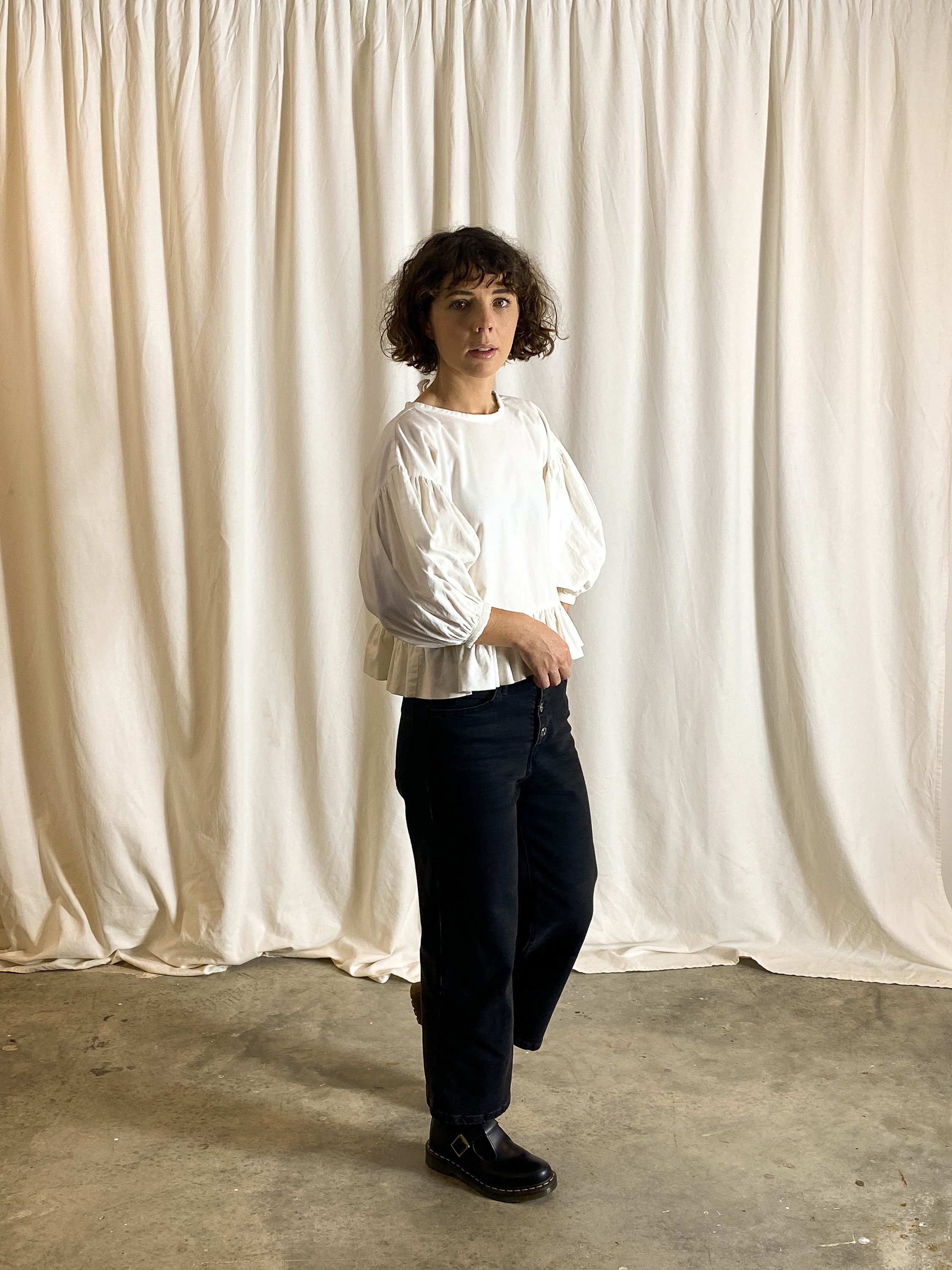 Poofy Sleeve Peplum Top Sewing Pattern | Etsy New Zealand