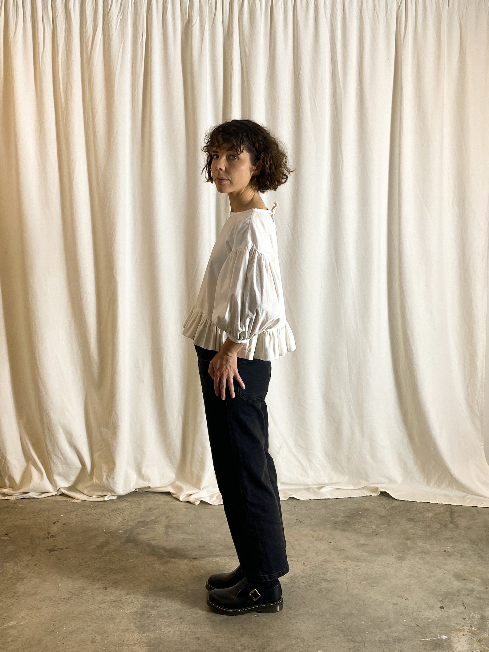 Poofy Sleeve Peplum Top Sewing Pattern | Etsy New Zealand