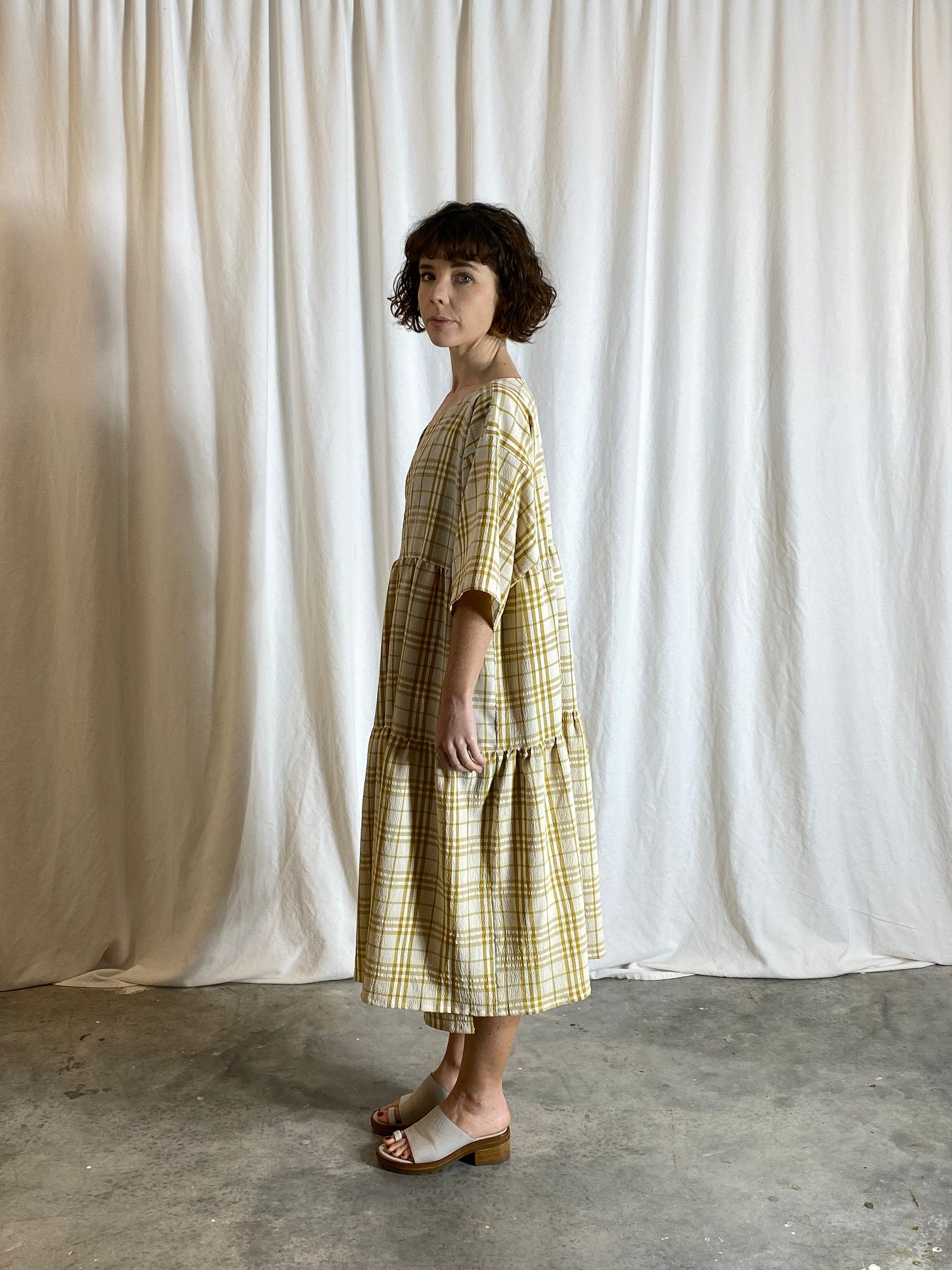 Gathered skirt wrap dress sewing pattern | Etsy