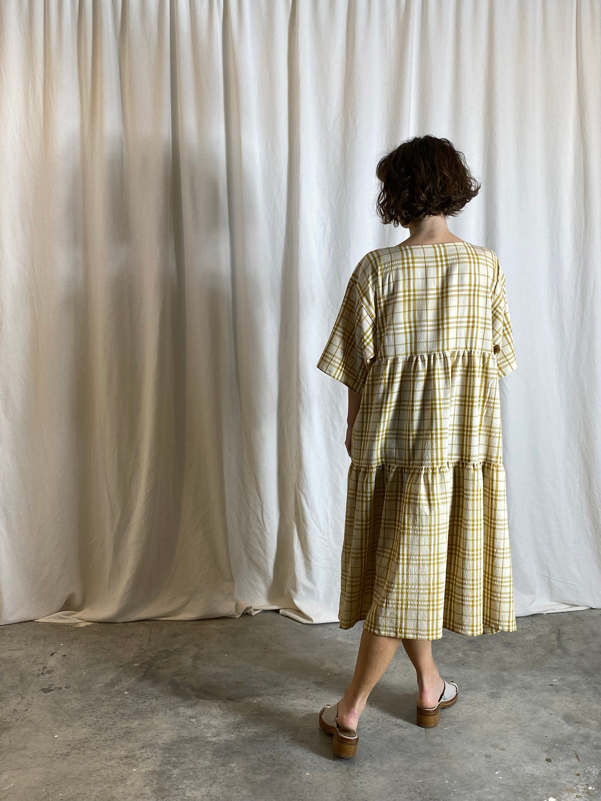 Gathered skirt wrap dress sewing pattern | Etsy