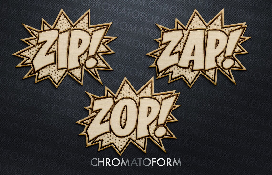 Zip Zap Zop Improv Comic Book Style Coasters/trivets/decals - Etsy