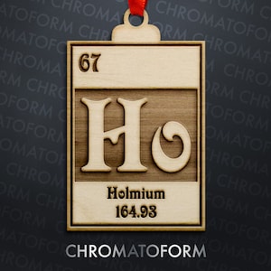 Holmium - Chemical Element Christmas Ornament - Laser Engraved - Etsy
