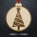 Atomic Christmas Tree Ornament - Laser Engraved - Etsy