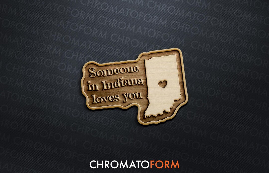 Indiana - "someone in Indiana Loves You" Refrigerator Whiteboard Wood ...