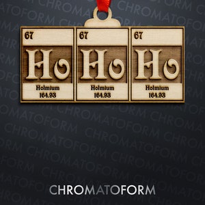 Ho, Ho, Ho - Holmium Element Christmas Ornament - Laser Engraved - Etsy