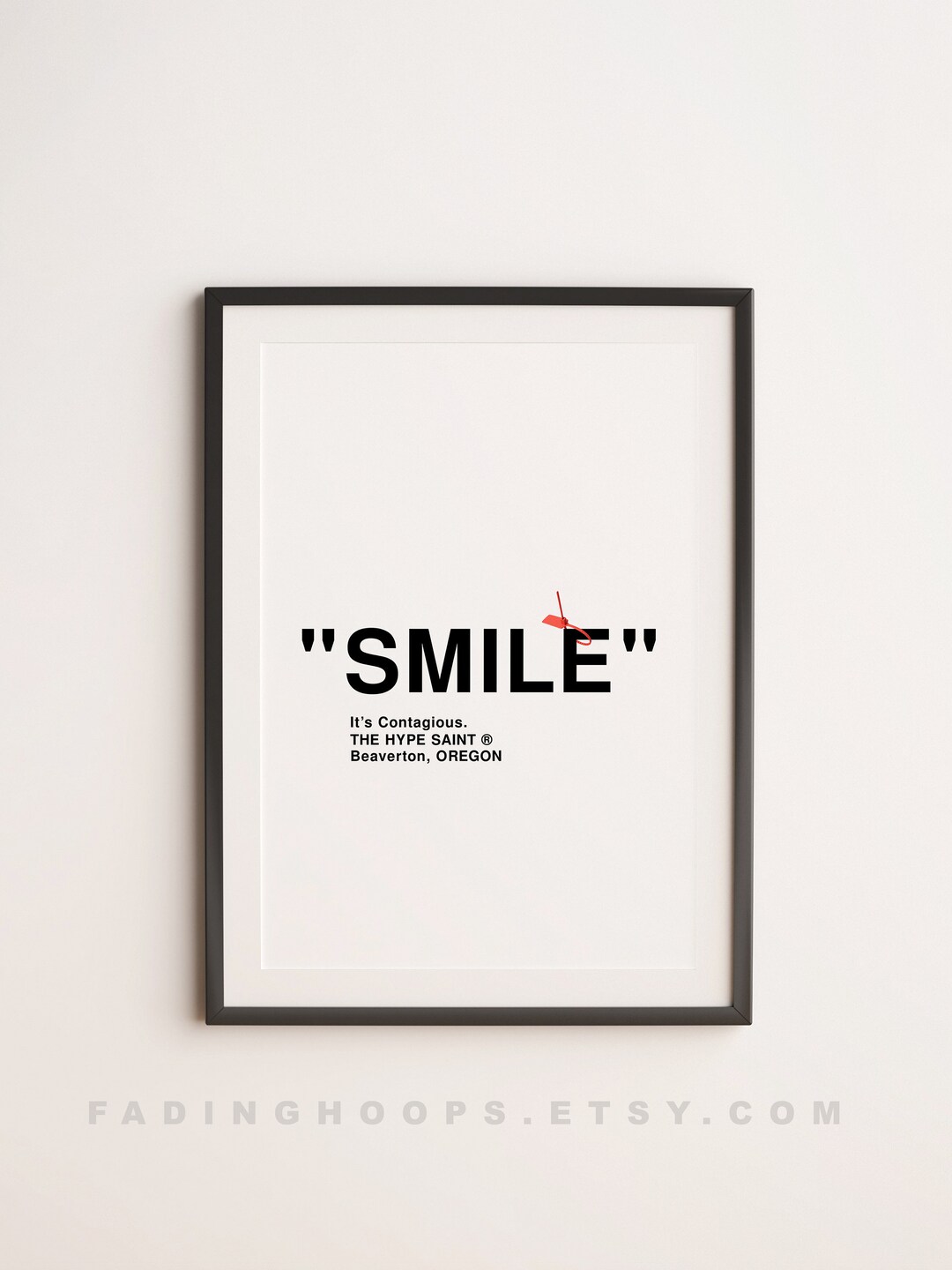 Hypebeast Poster Smile Quote Poster Mid Century Poster - Etsy