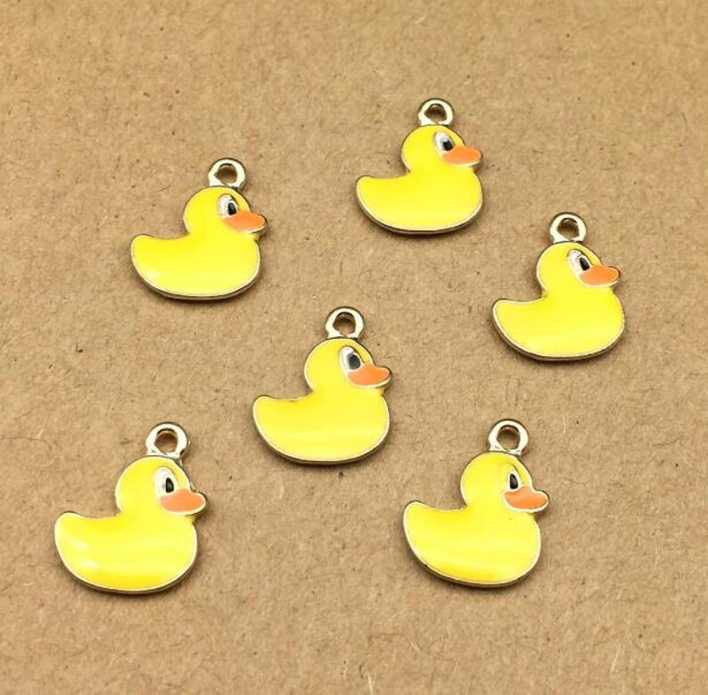 10PCS 1416MM Duck Charms Enamel Charm Animal Charm Gold - Etsy