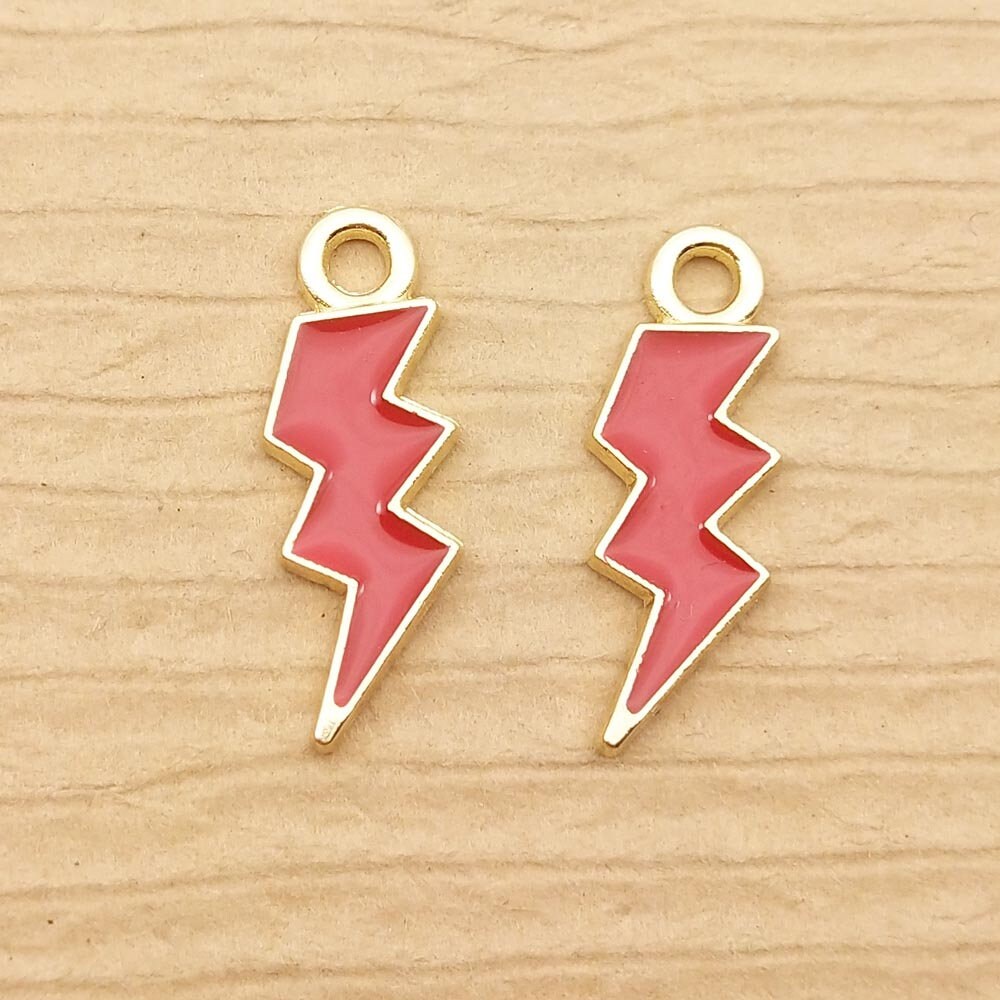 10PCS 821MM Lightning Charm Enamel Charm Flash Charm - Etsy