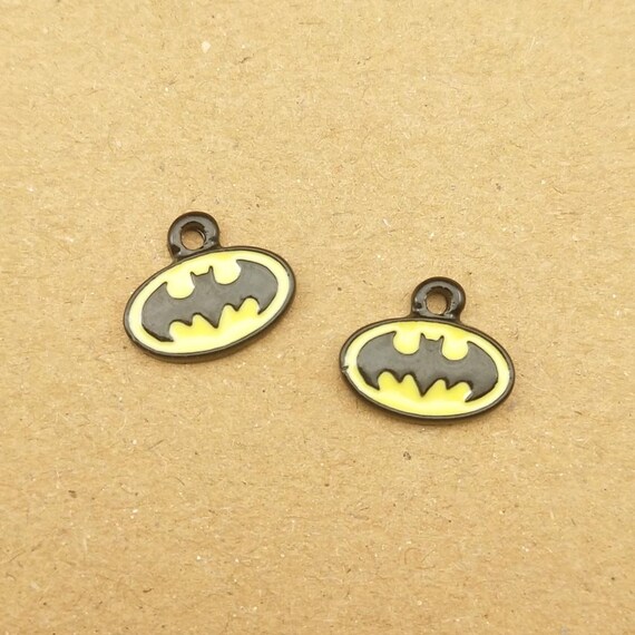 10PCS 1011mm Enamel Charm Batman Charms Jewelry | Etsy