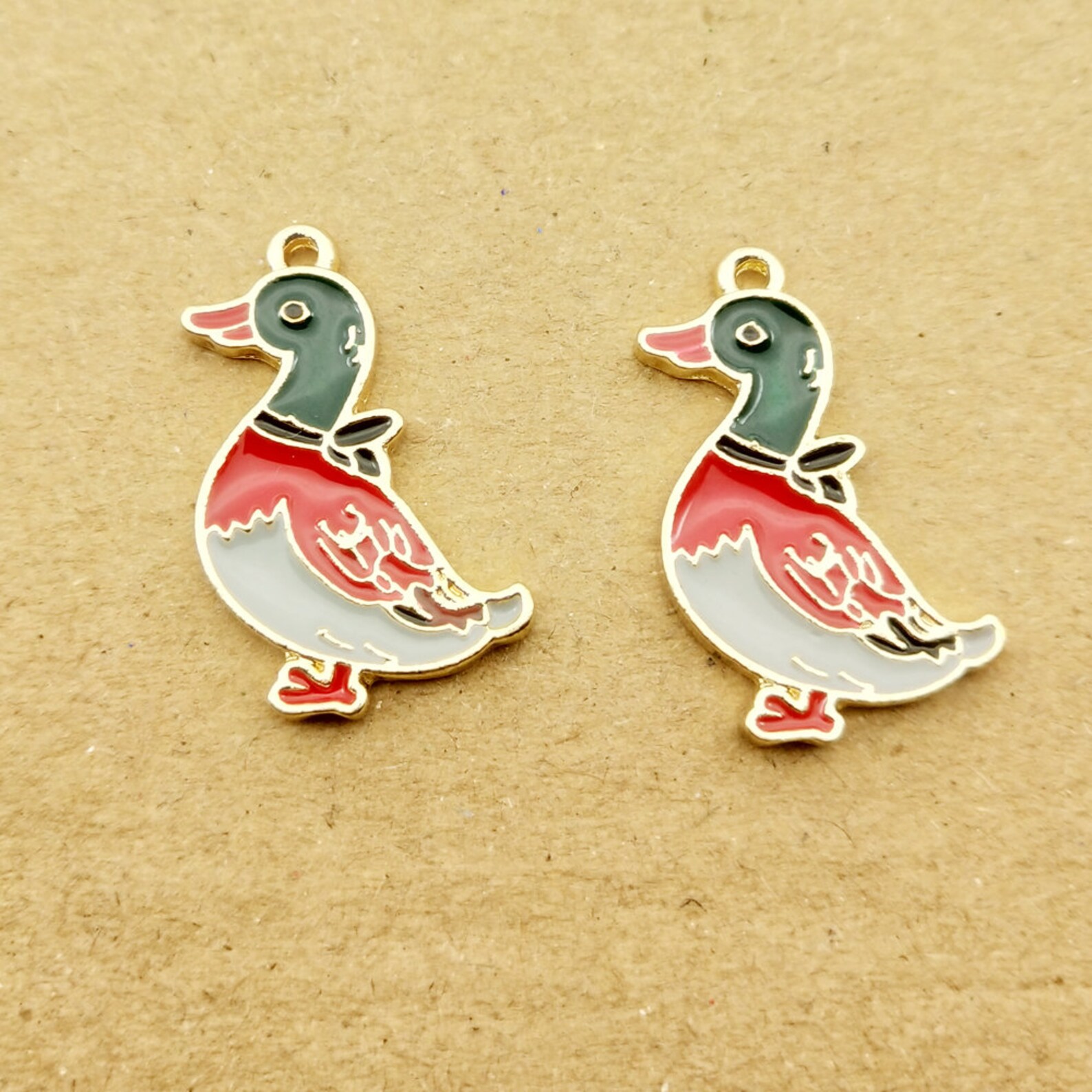 10PCS Duck Charms Cock Charm Enamel Charm Animal Charm | Etsy