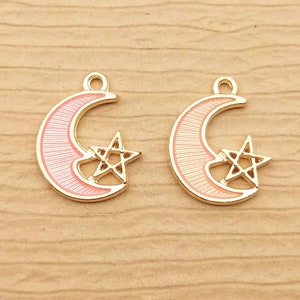 10PCS 1620MM Moon Star Charm Enamel Charm Necklace Charm - Etsy Canada