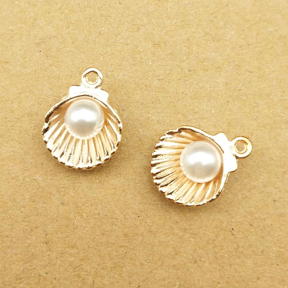 Shell Pearl Charm 10PCS 913MM Pearl Conch Charm Bracelet | Etsy