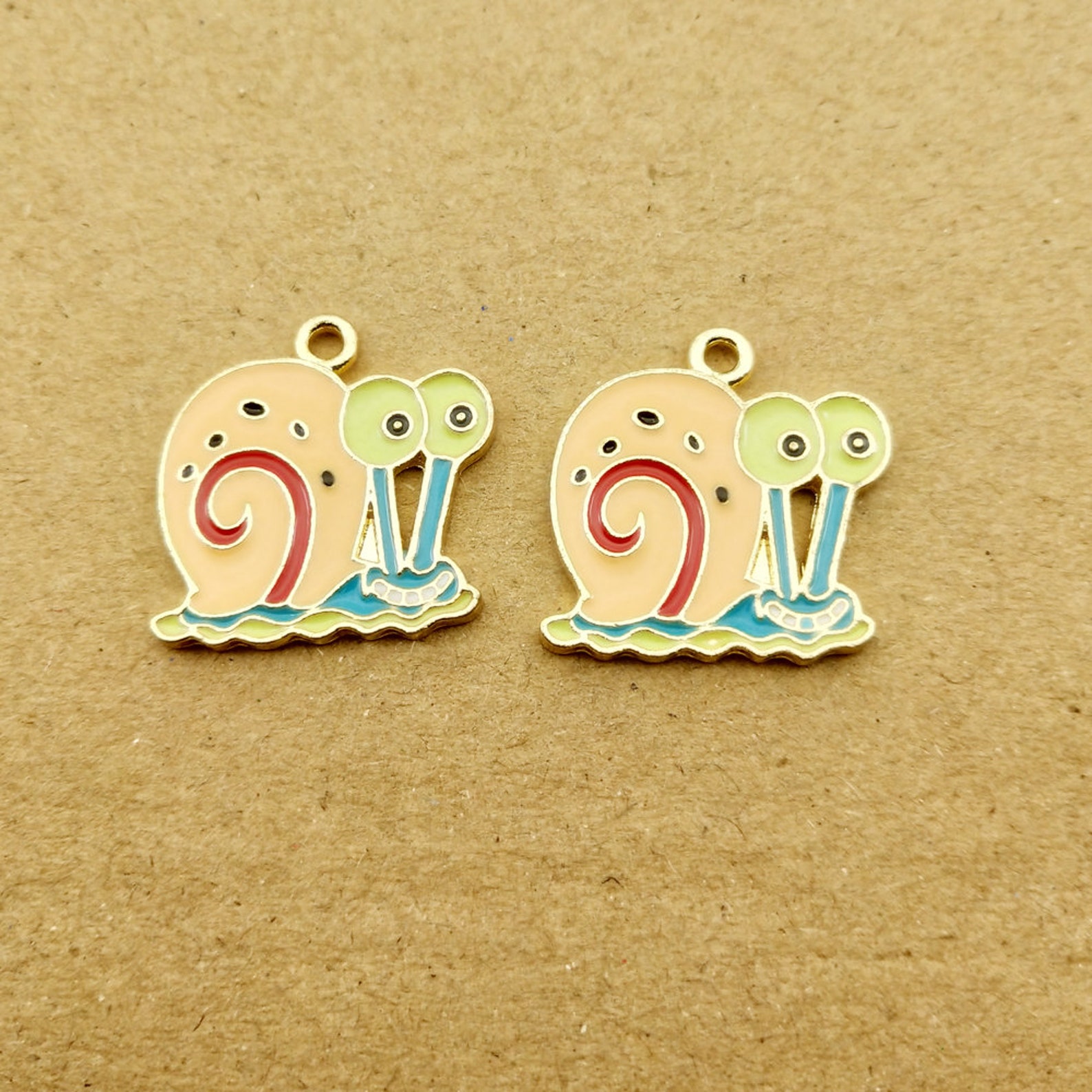 10PCS 1820MM Enamel Charm Cartoon Charm Snail Charm | Etsy