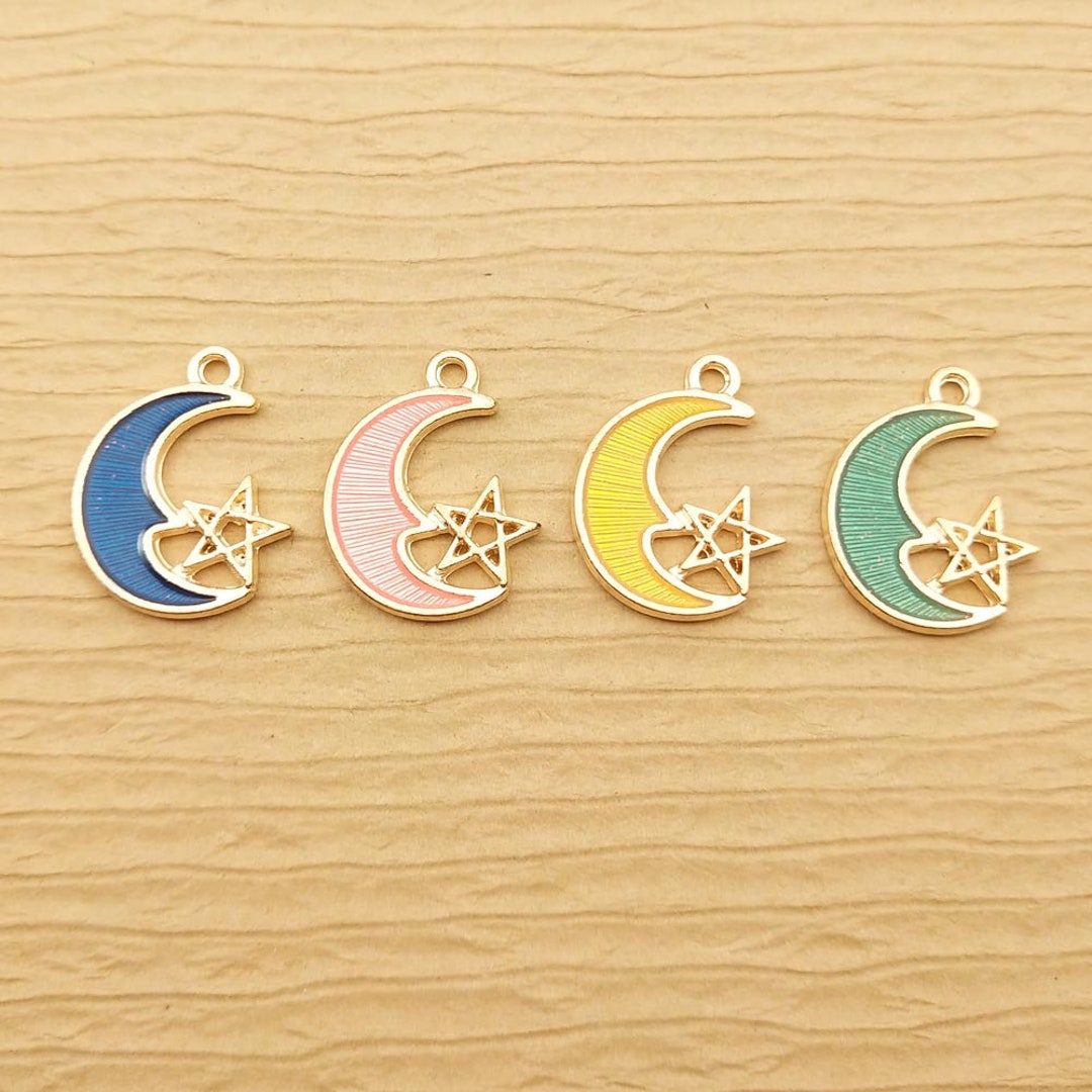 10PCS 1620MM Moon Star Charm Enamel Charm Necklace Charm - Etsy Canada