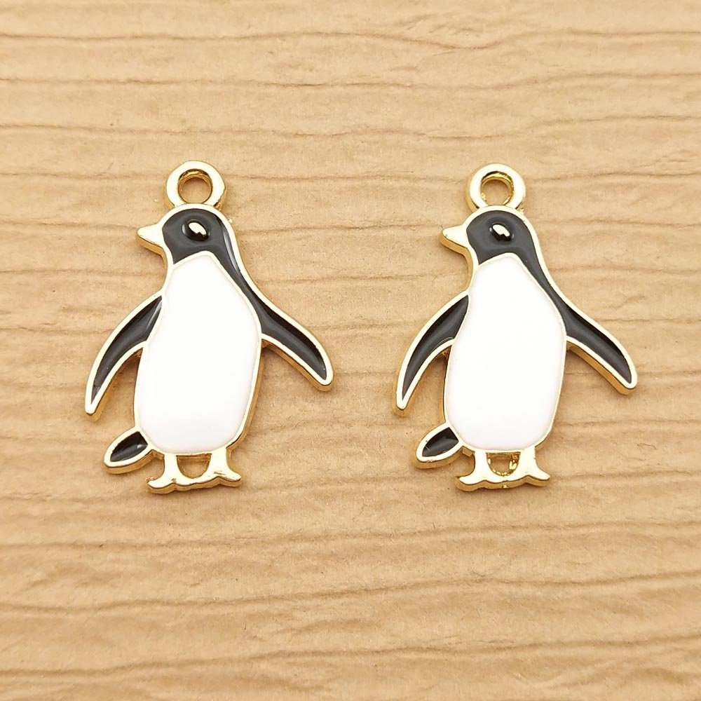 10PCS 1722MM Penguin Charm Enamel Charm Metal Charm - Etsy