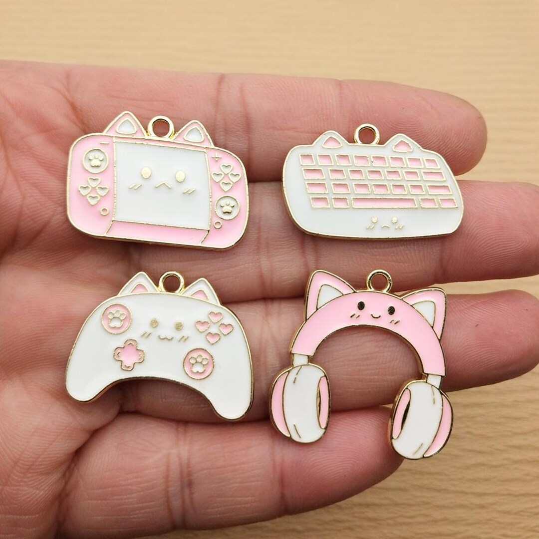 10/16pcs, Cat Computer Charm Bracelet Charm Necklace Pendant Earring ...