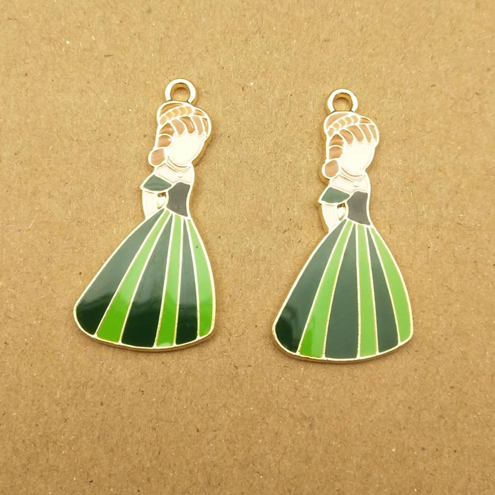 10PCS, Enamel Charm, Girl Charm, Earring Pendant, Bracelet Charm ...