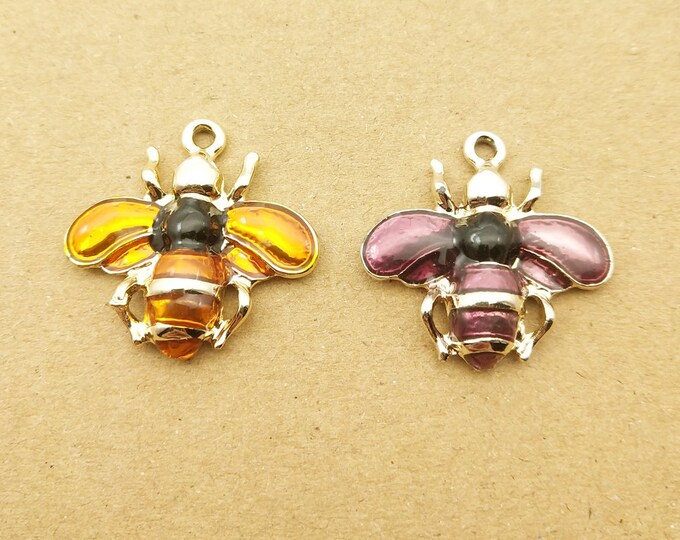 10PCS 1215MM Bee Charms Honeybee Charm Insect Charm - Etsy
