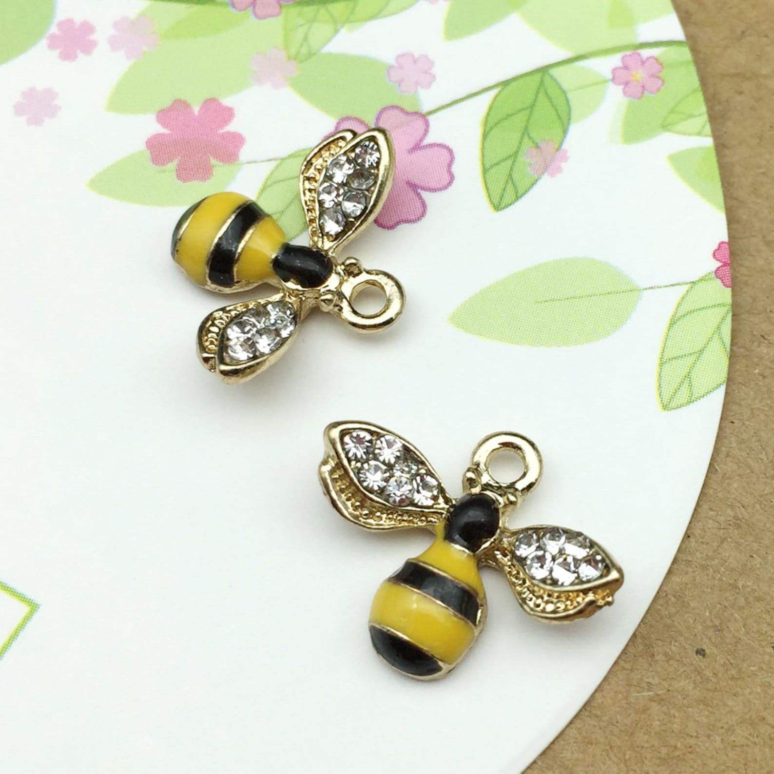 10PCS 1418MM Bee Charm Honeybee Charm Insect Charm Enamel - Etsy