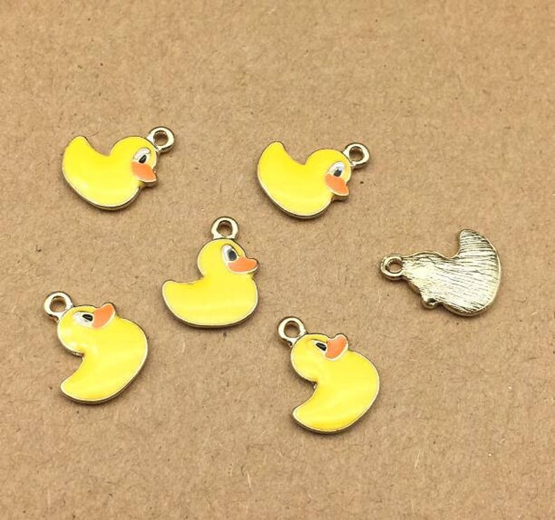 10PCS 1416MM Duck Charms Enamel Charm Animal Charm Gold - Etsy