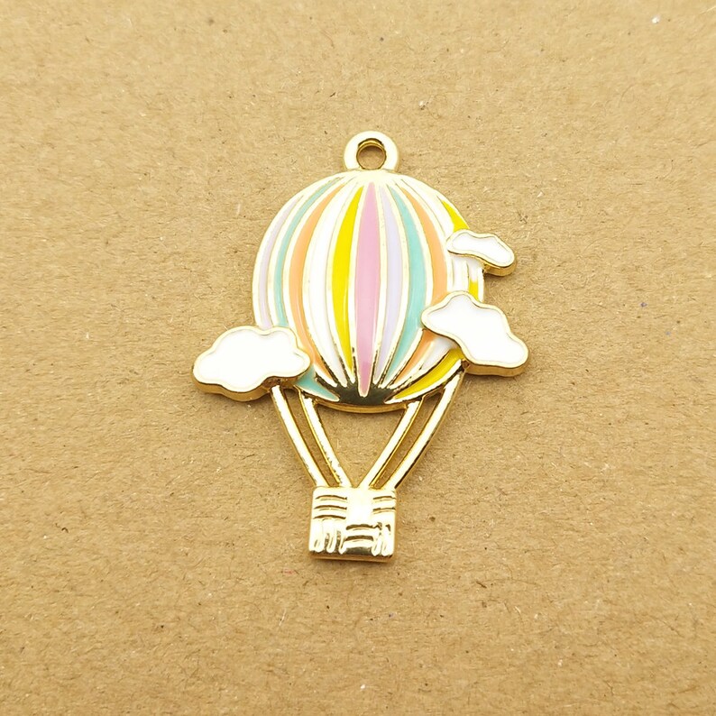 10PCS 2330mm Fire Balloon Charms Enamel Charm Hot Air | Etsy