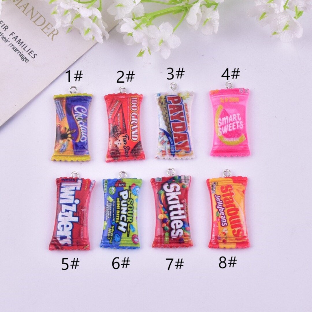 10pcs Acrylic Snack Food Charm Jewelry Charm Craft Supplies Necklace ...